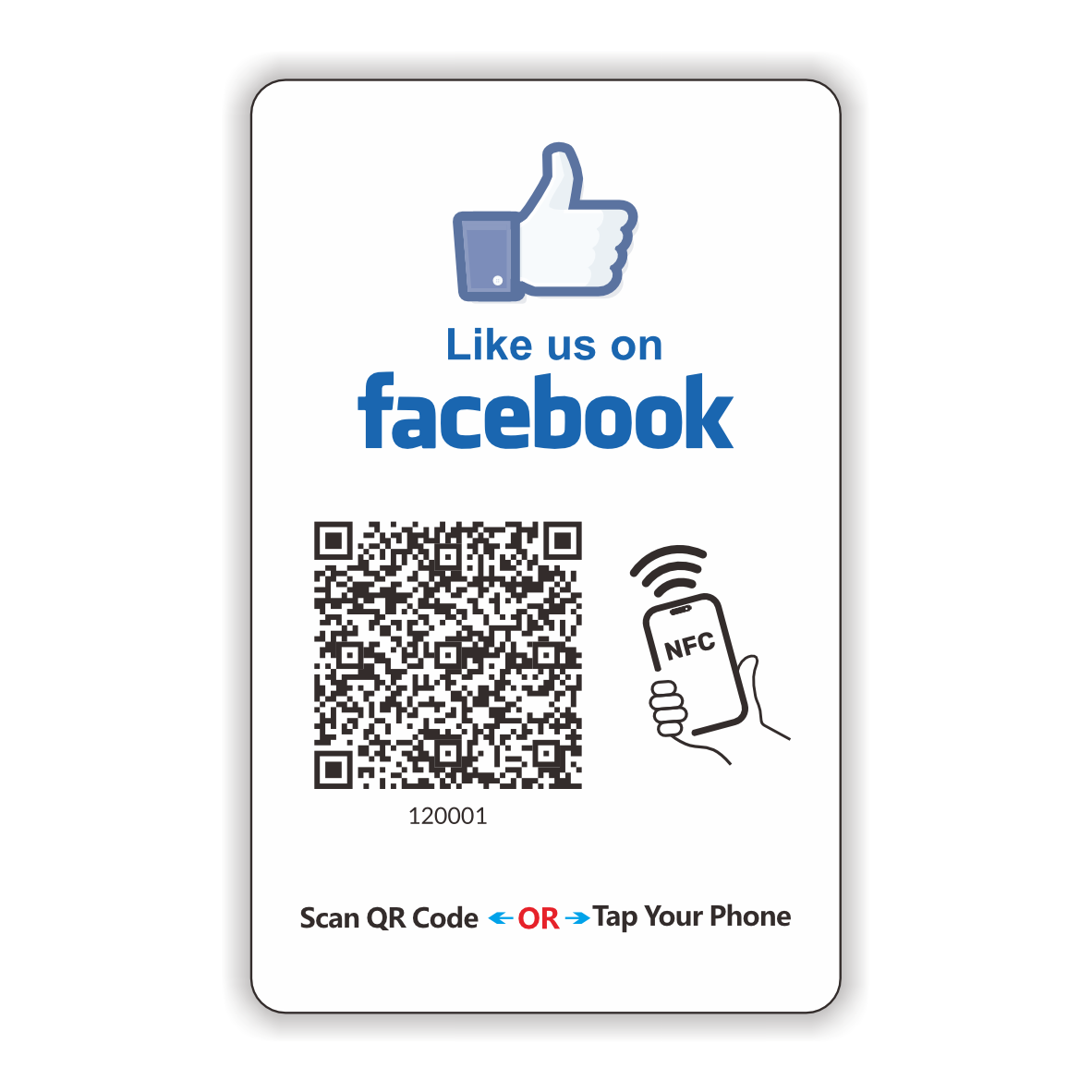 Contactless Sharing Smart NFC Facebook Connect Card Touchless Reusable