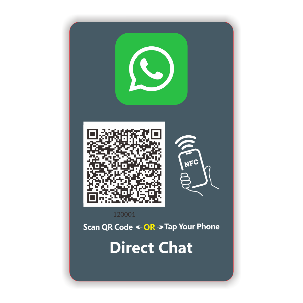 Contactless Sharing Smart NFC WhatsApp DirectChat Connect Card Touchle