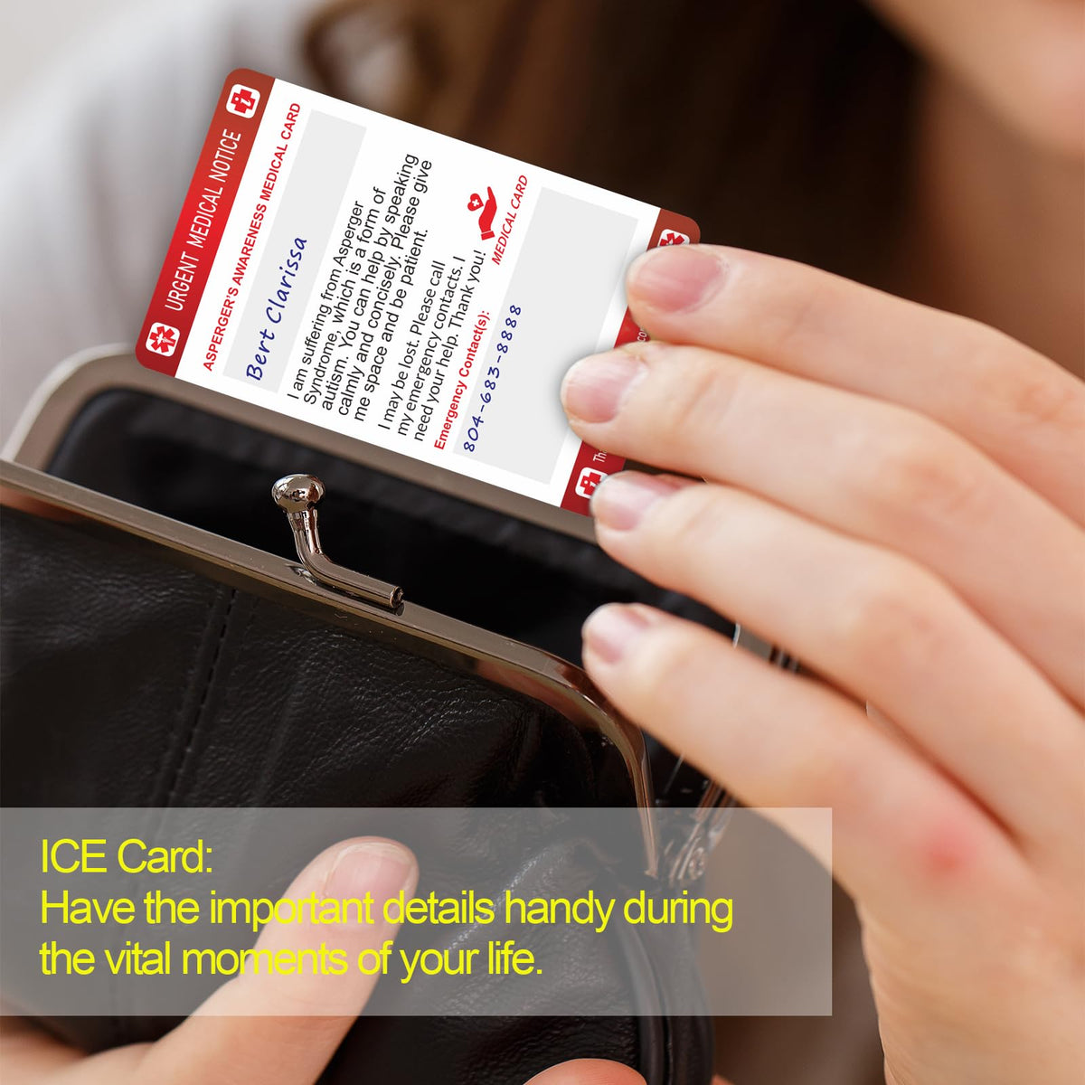 2set Dissociative Identity Disorder(DID) Awareness Medical Card with W