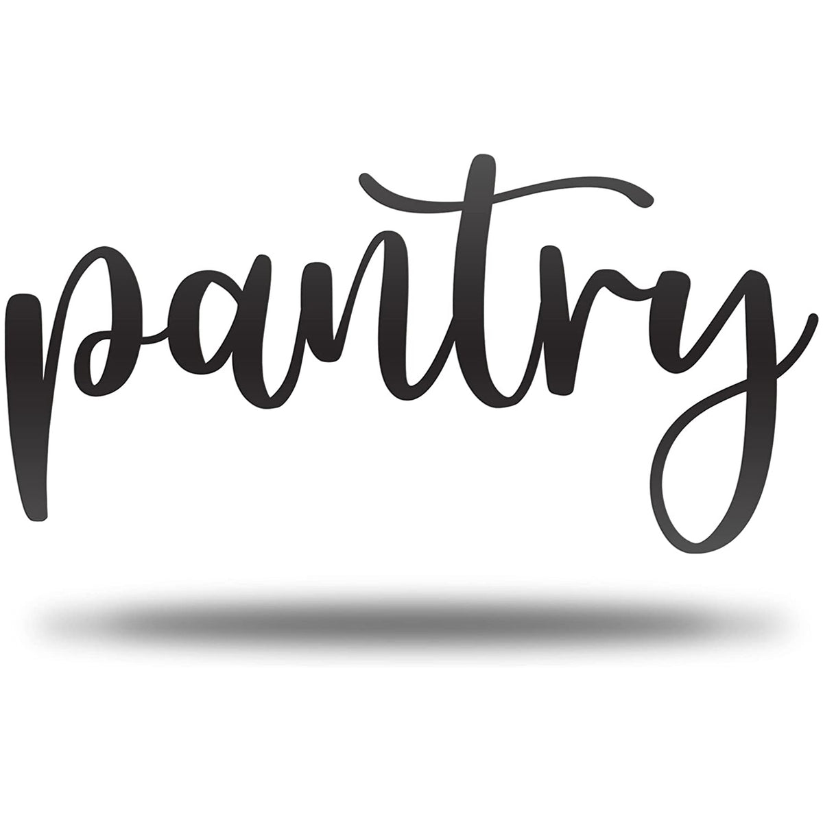 Pantry Word Sign Metal Wall Decor - 15"X8" Black Modern Pantry Decor F
