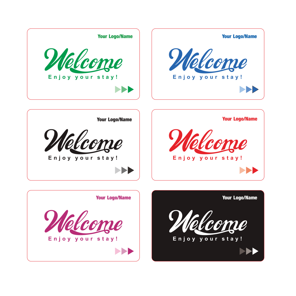 Gialer Customizable Hotel & Motel key cards key card welcome enjoy you