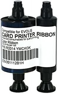 R3314 YMCKOK Color Ribbon For Evolis Dualys Card Printer 200 Prints