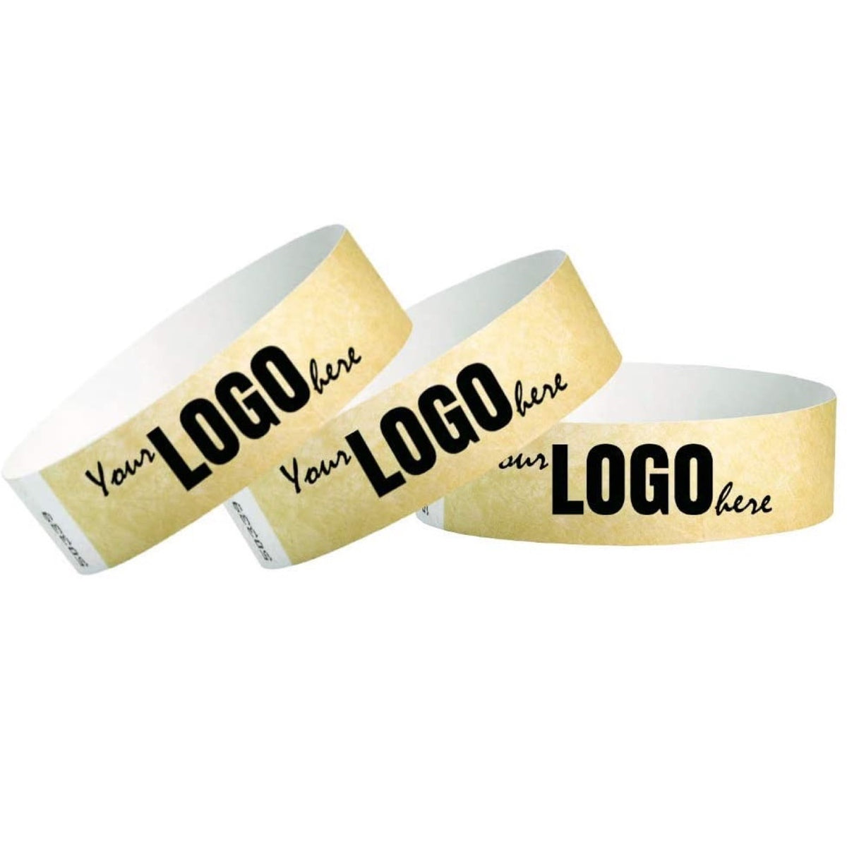Custom 3/4 inch Tyvek Wristbands for Events - Image or Logo Personaliz