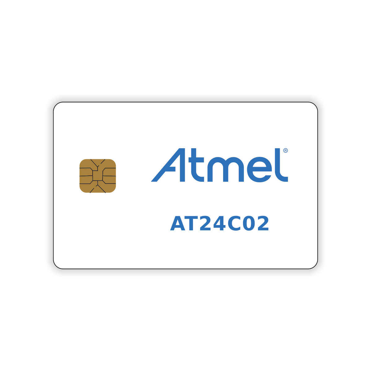 AT24C02 Compatible Chip Smart IC Card with 2Kbit EEPROM Memory for ePa